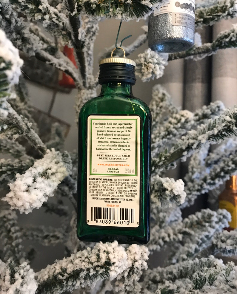 Mini Liquor Bottle Christmas Tree Hanging Ornament | Etsy