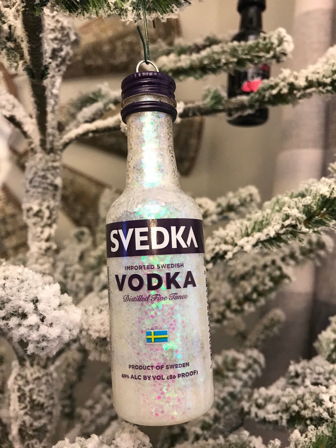 Vodka Mini Liquor Bottle Christmas Tree Hanging Ornament - Etsy