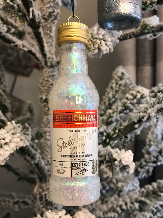 Vodka Mini Liquor Bottle Christmas Tree Hanging Ornament | Etsy