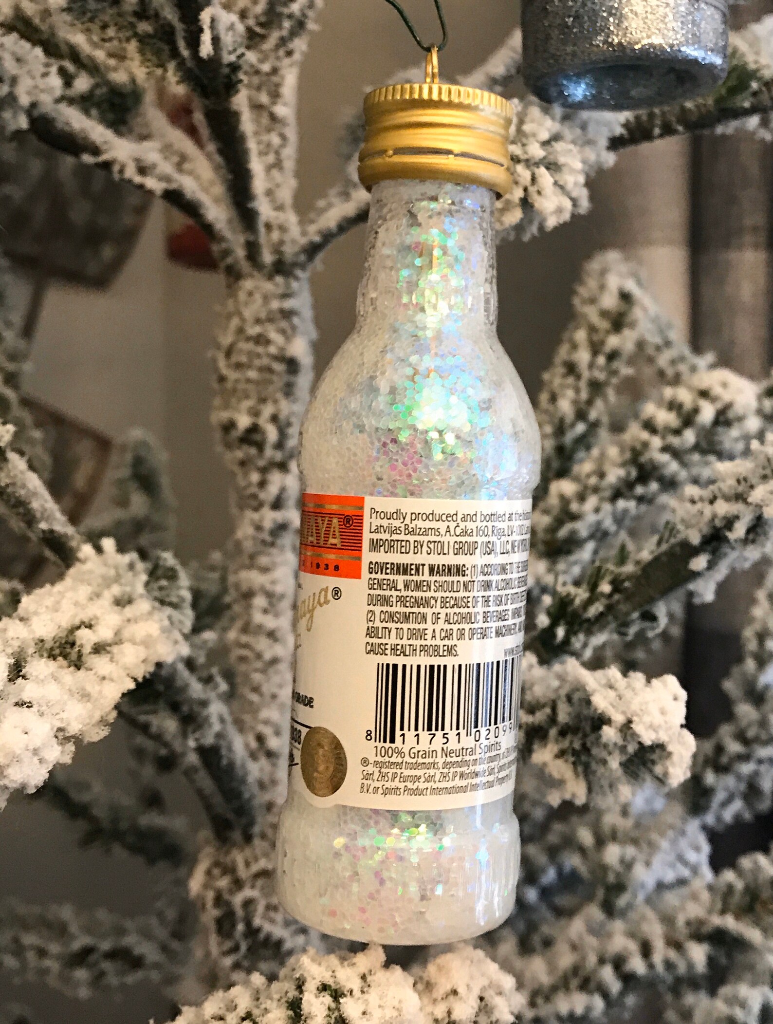 Vodka Mini Liquor Bottle Christmas Tree Hanging Ornament | Etsy