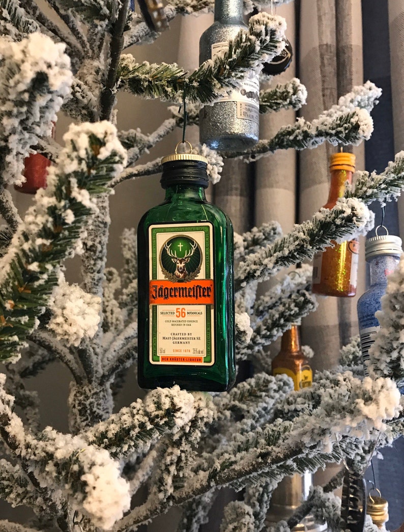 Mini Liquor Bottle Christmas Tree Hanging Ornament | Etsy