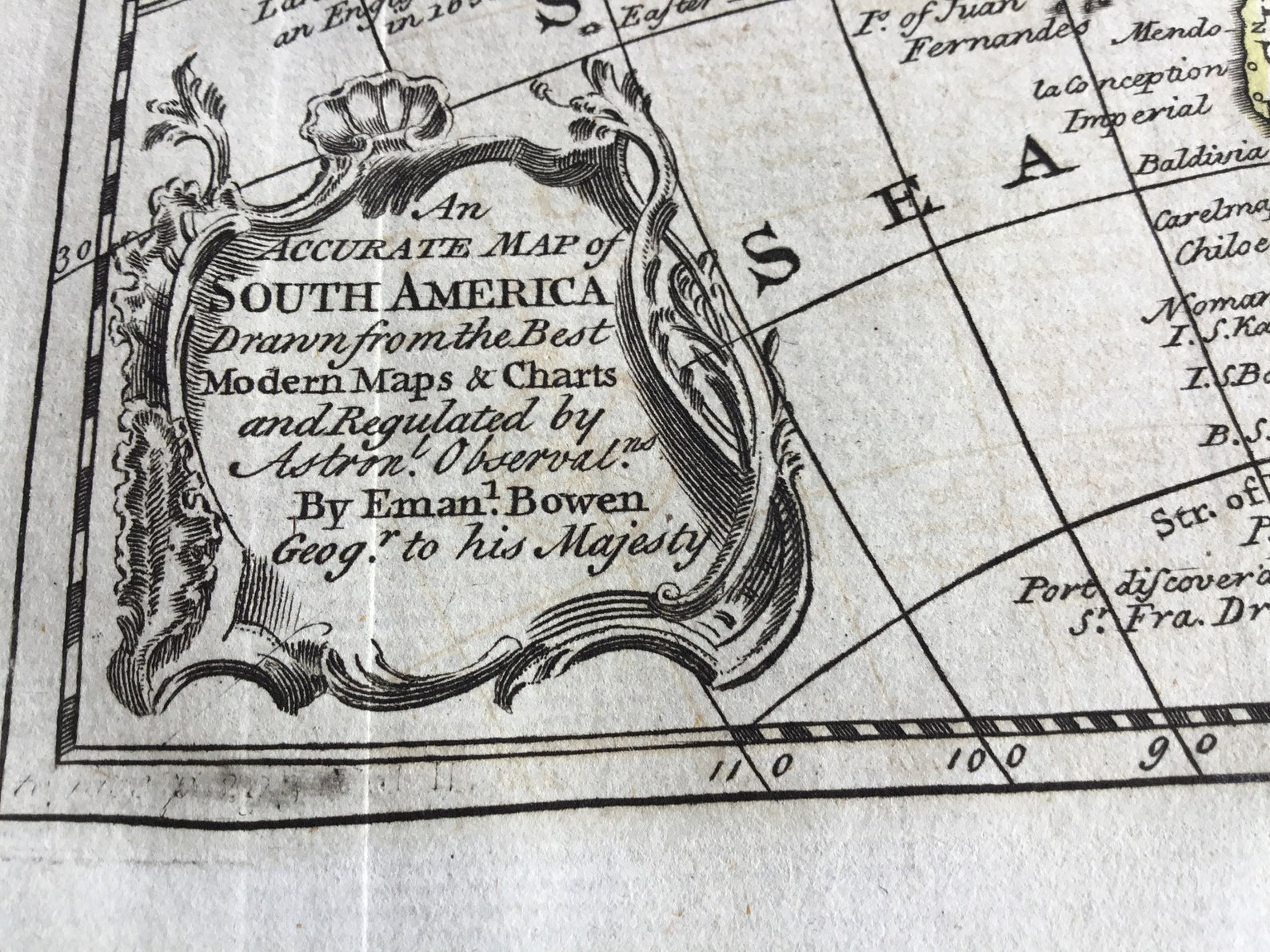1747 an Accurate Map of South America/europe/africa/asia by - Etsy