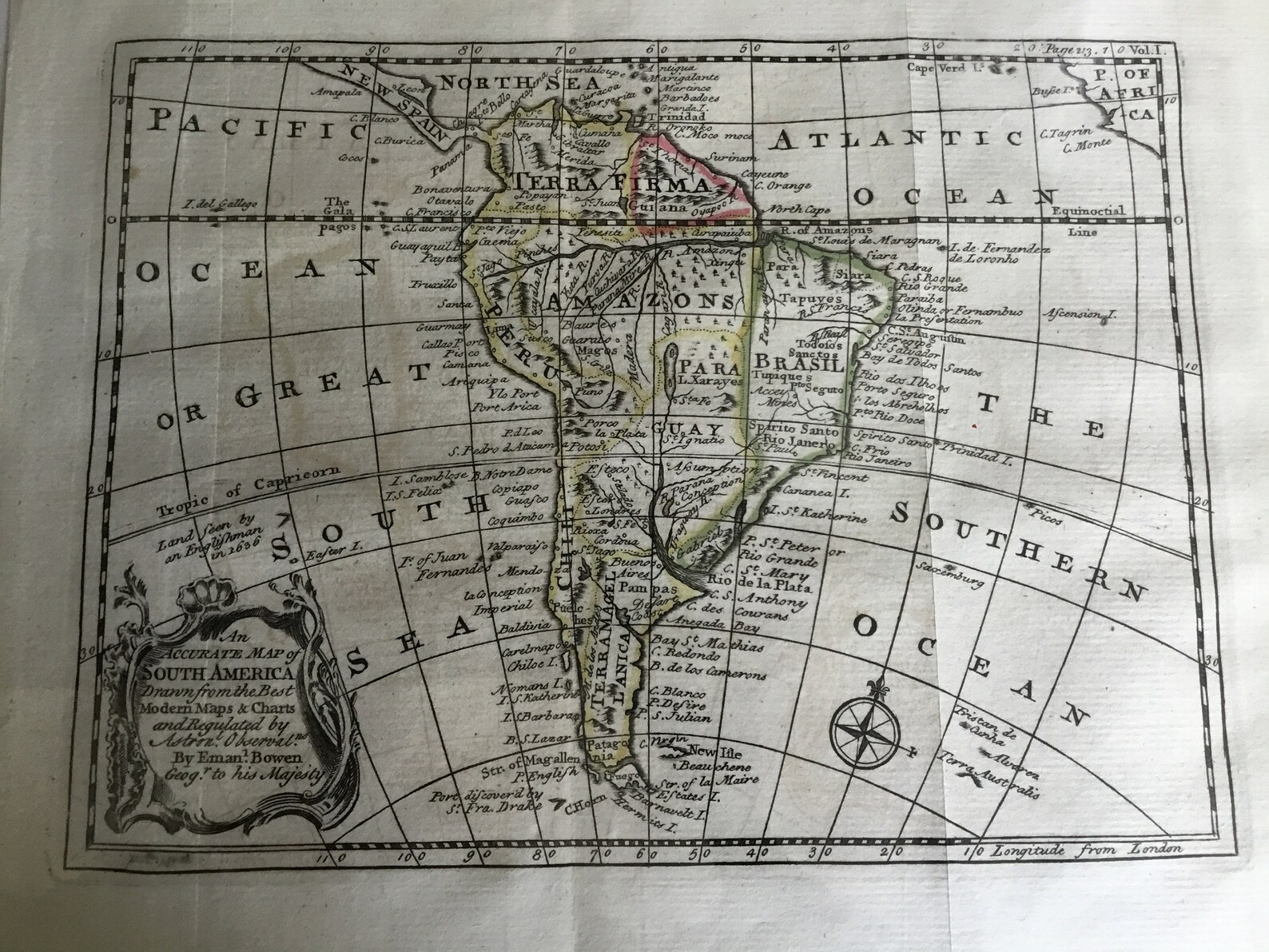 1747 an Accurate Map of South America/europe/africa/asia by - Etsy