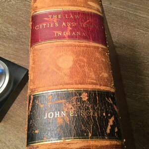 1899 Indiana Municipal Law Cities and Towns Indiana Law Book - Etsy