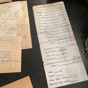 40s Vintage Invoice Scrap Paper Lot Ephemera Lot Junk Journal Paper ...