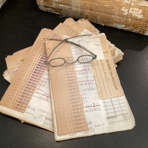 40s Vintage Invoice Scrap Paper Lot Ephemera Lot Junk Journal Paper ...