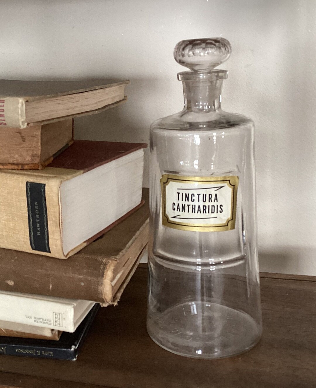 Large Vintage Glass Apothecary Bottle/ Medicine Bottle Ticnctura ...