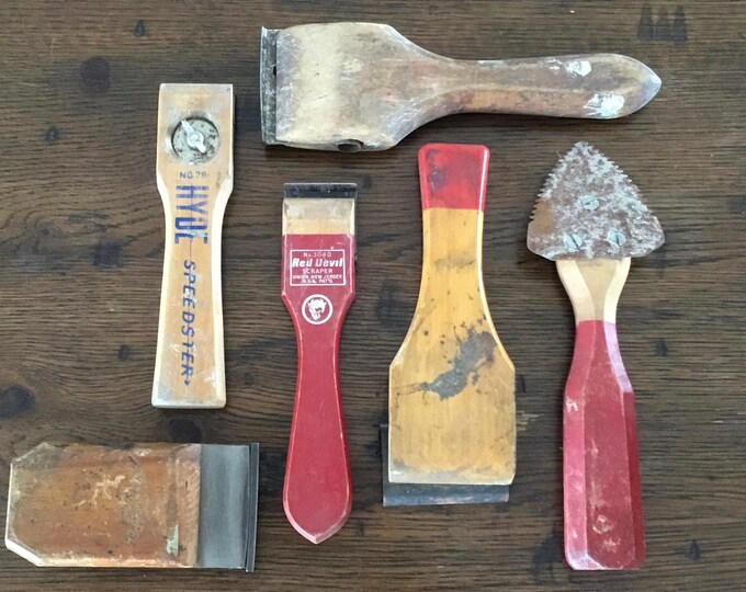 A Collection of Older Vintage Wood Paint Scrapers Scraping Tool / Hyde ...
