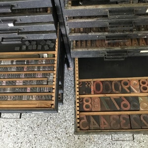 Full Set of Two Files Filled With Print Letter Press - Etsy