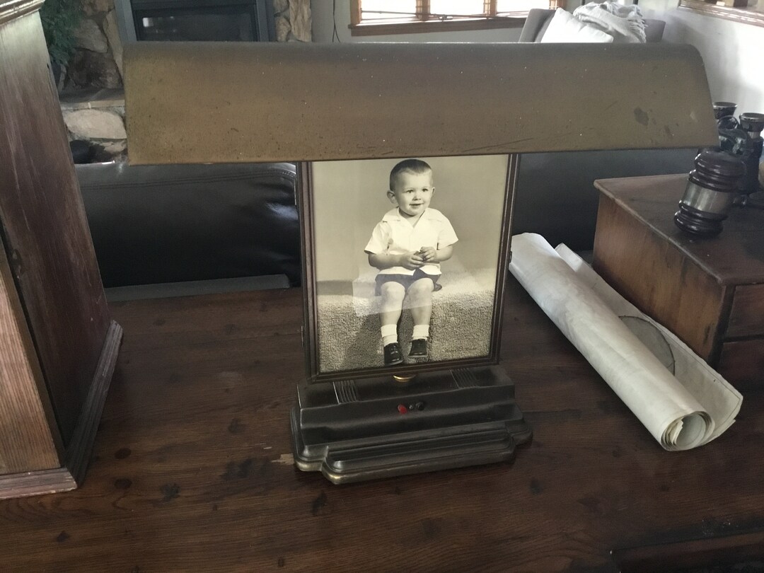 Unique Vintage Industrial Light Desk Lamp Picture Frame Lamp - Etsy