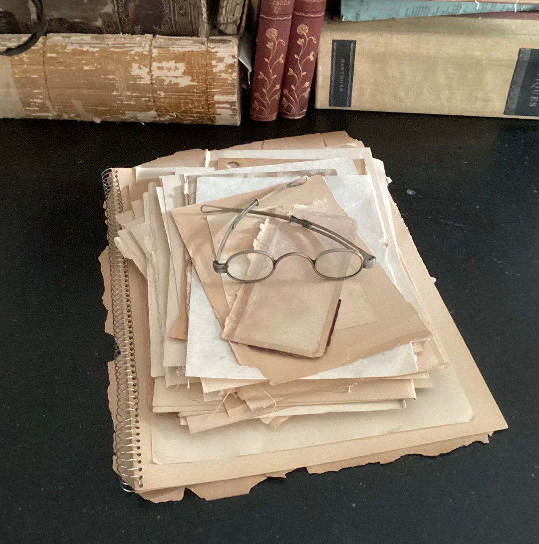 Antique Blank Book Page Lot Ephemera Lot Junk Journal, Scrapbooking ...