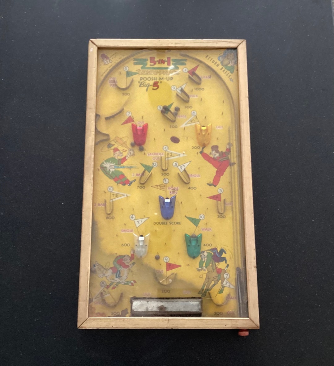 30s Vintage Poosh M up Pinball Game - Etsy