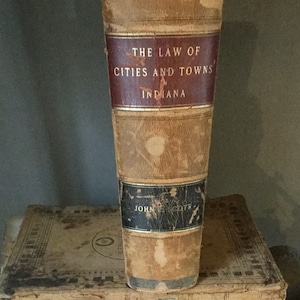 1899 Indiana Municipal Law Cities and Towns Indiana Law Book - Etsy