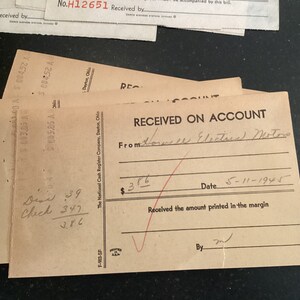 40s Vintage Invoice Scrap Paper Lot Ephemera Lot Junk Journal Paper ...