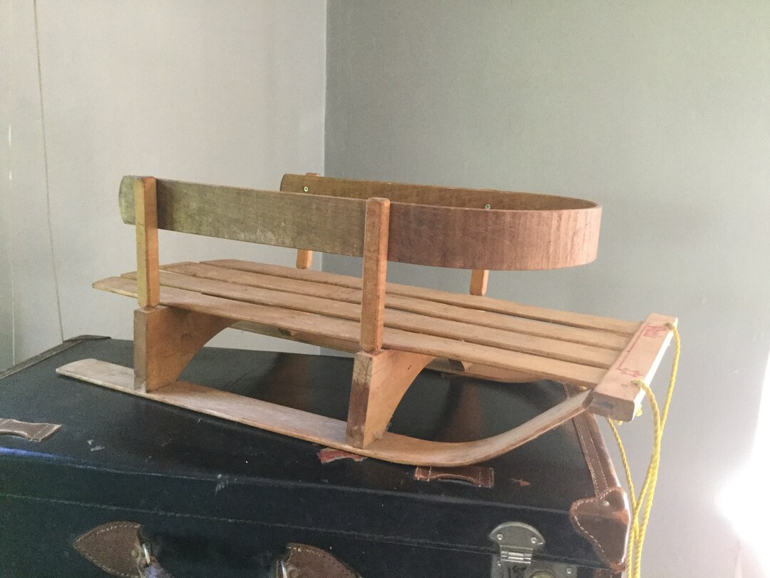 Quality Vintage Paris Childs Wood Sled - Etsy