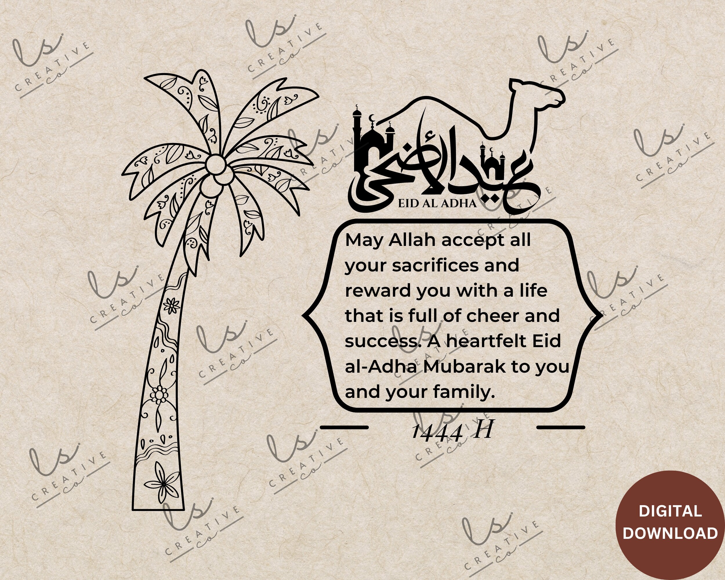 Eid Ul Adha Bakra Eid SVG & PNG Stickers: Share Eid Ul Adha - Etsy