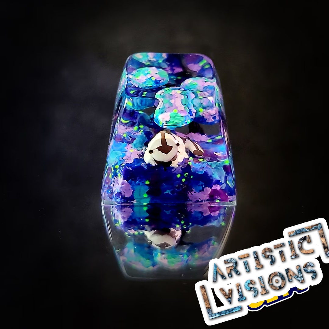 Appa Momo Avatar the Last Airbender Artisan Keycap, Resin, Keycaps ...