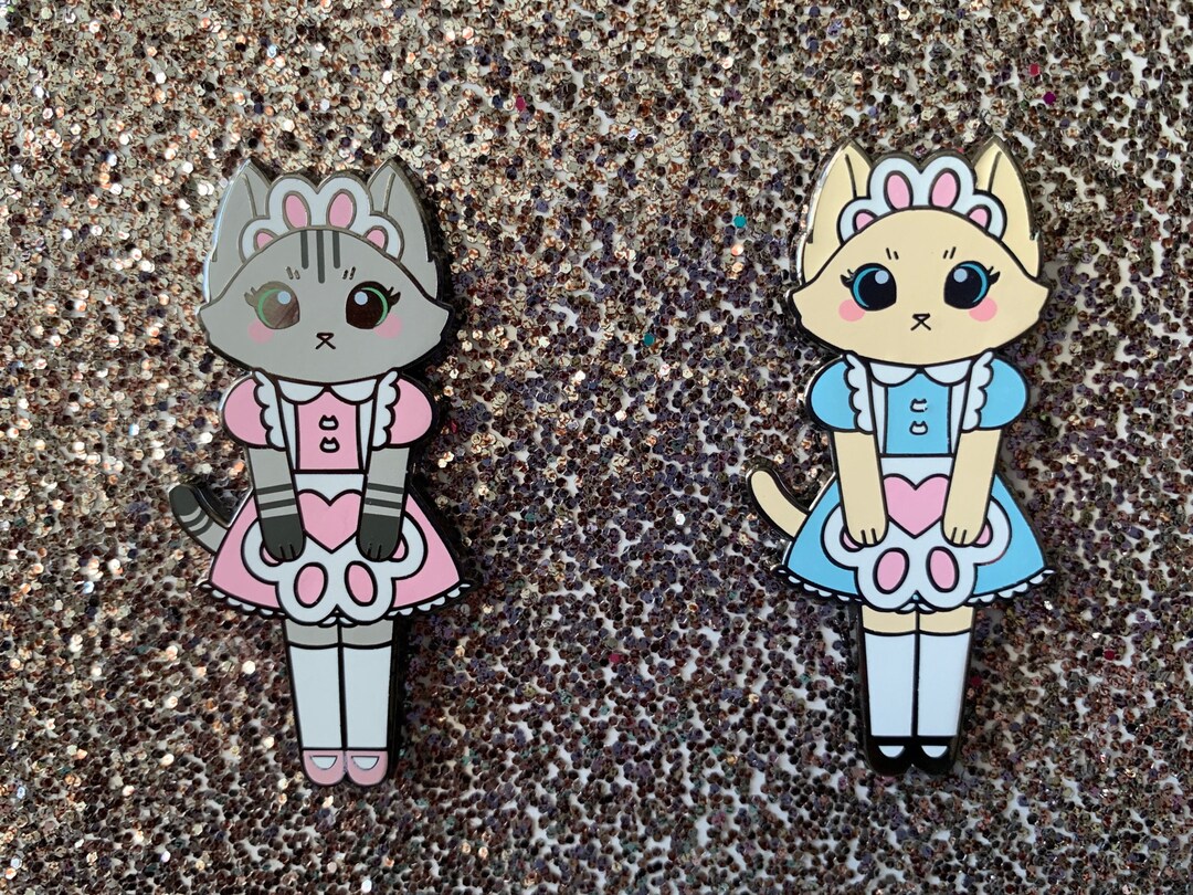 Meow Maids Enamel Pin - Etsy