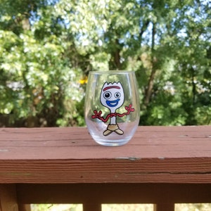Forky Wine Glass / Forky Gift / Forky Glass / Disney Glass / | Etsy