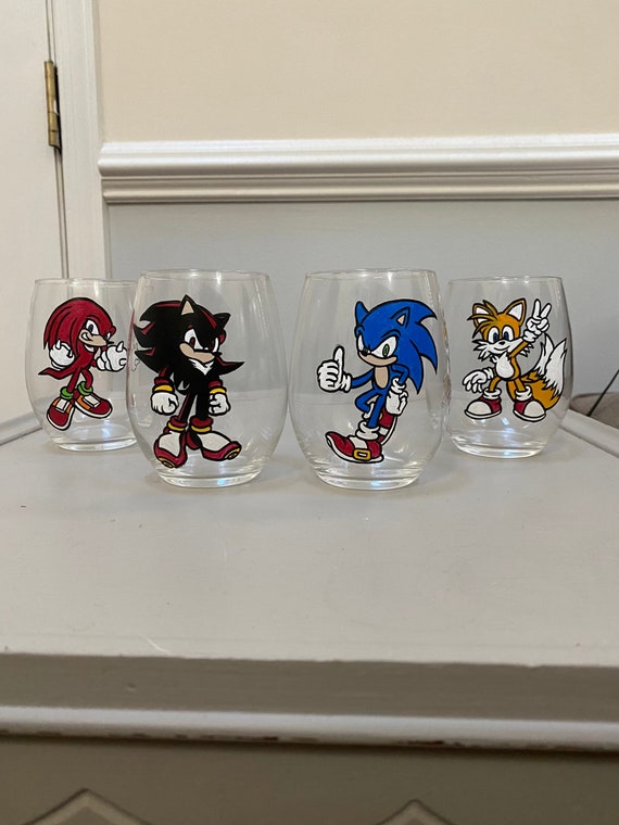 Sonic Wine Glass Set / Sonic the Hedgehog / Sonic Decor / - Etsy