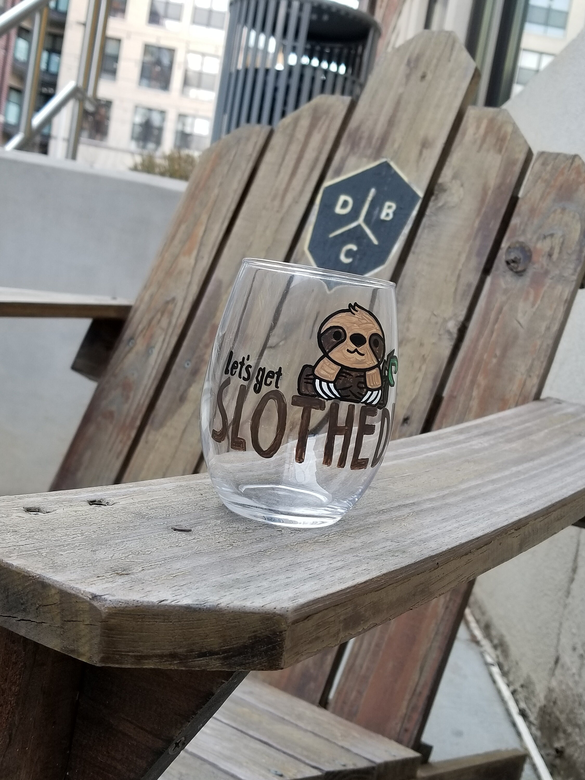 Sloth Wine Glass / Sloth Gift / Sloth Wedding / Sloth Decor / | Etsy