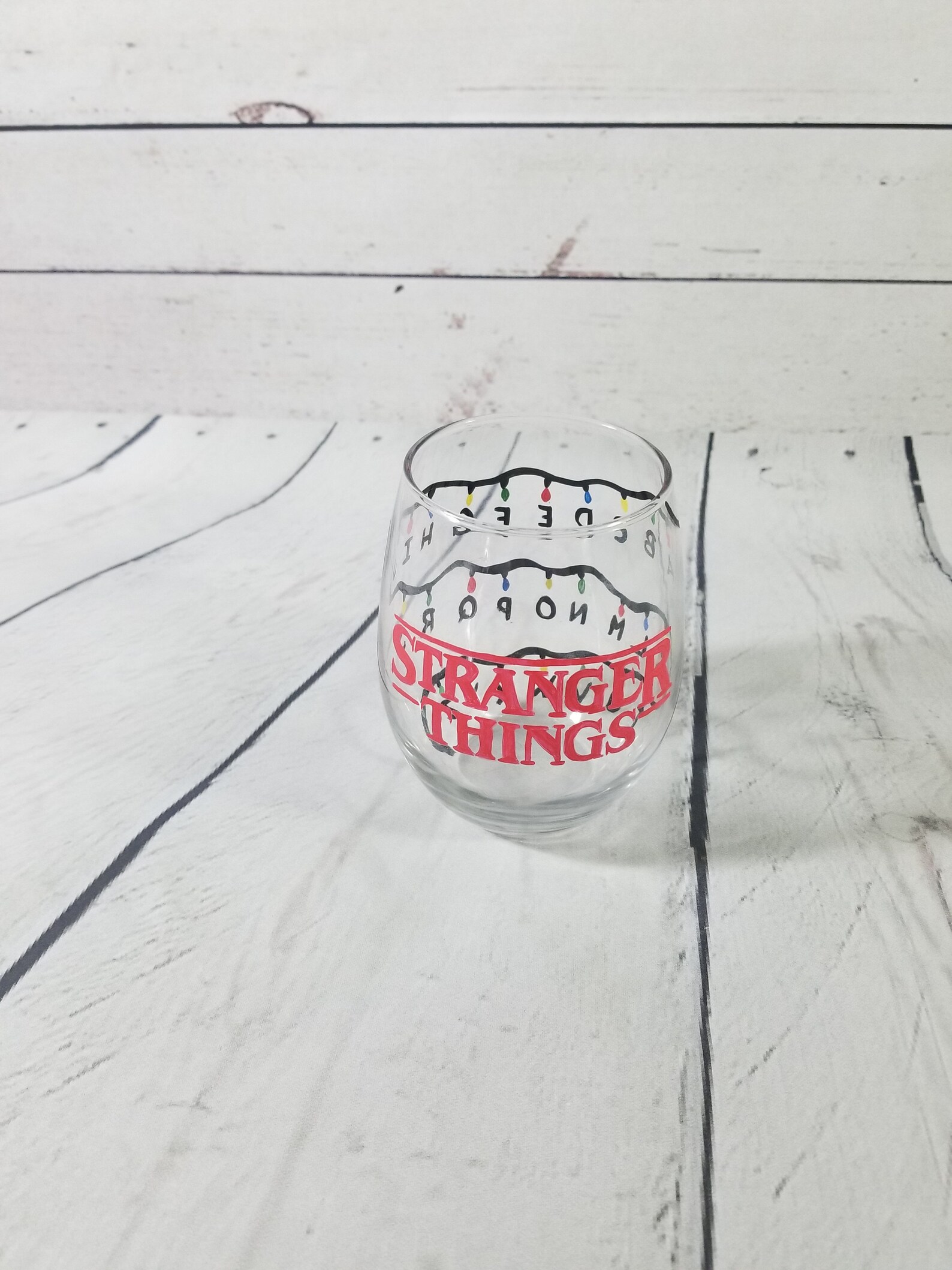 Stranger Things Wine Glass / Stranger Things Glass / Stranger - Etsy