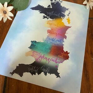 ACOTAR Map Digital Print / ACOTAR Print / ACOTAR Digital Art / Digital ...