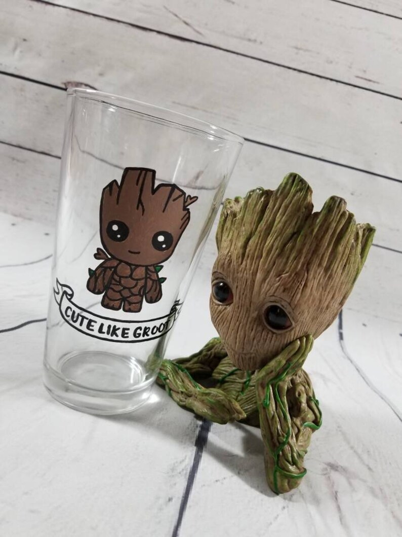 Baby Groot Glass / Groot Tumbler / Baby Groot Gift / Groot | Etsy