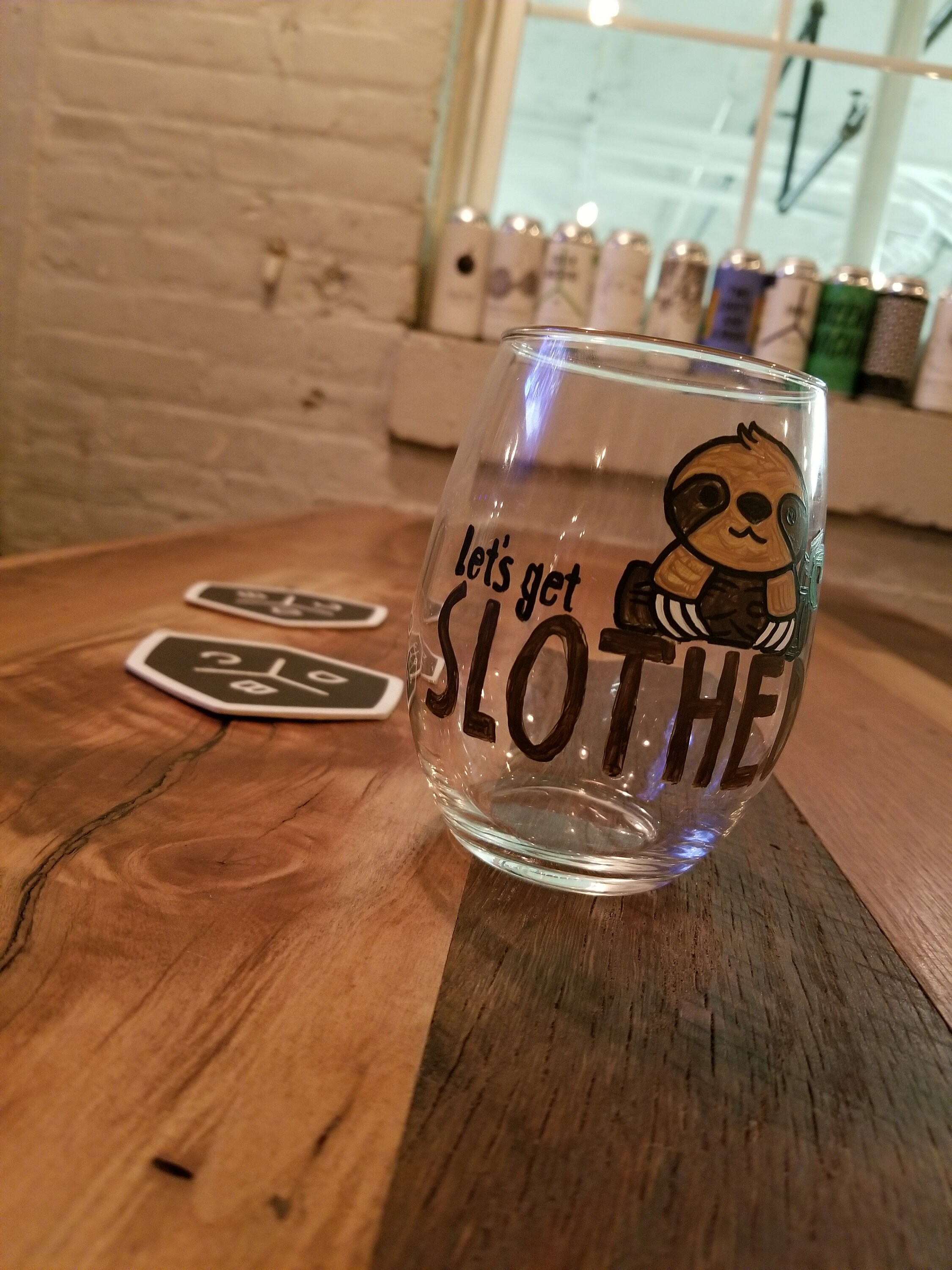 Sloth Wine Glass / Sloth Gift / Sloth Wedding / Sloth Decor / | Etsy