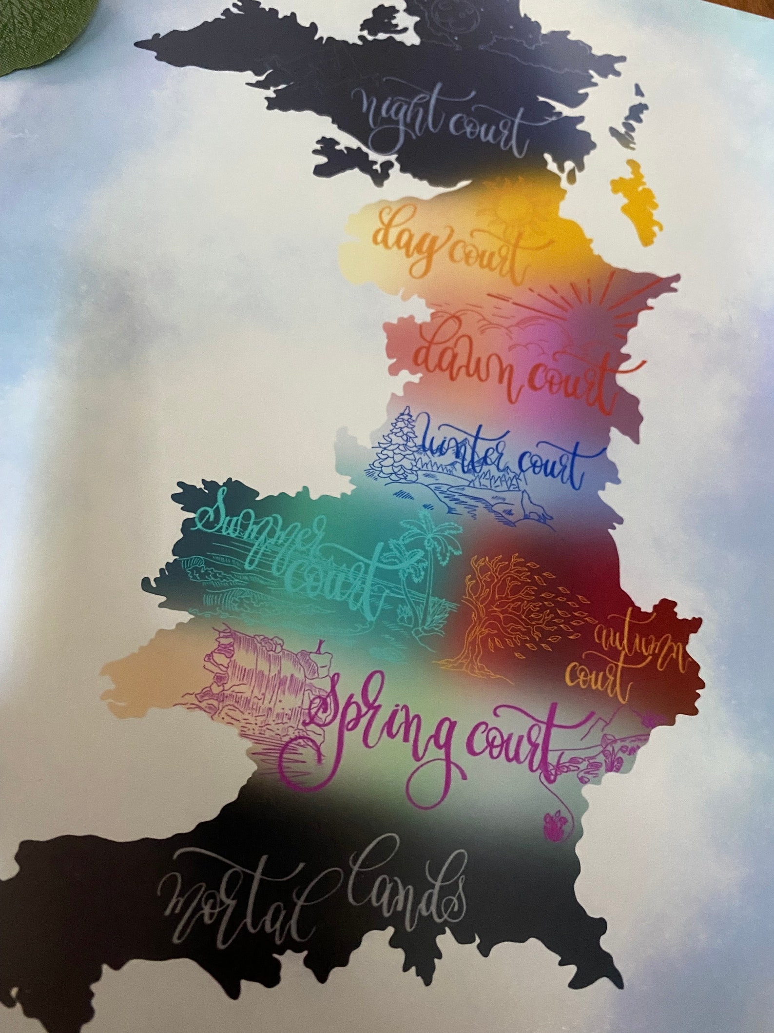 ACOTAR Map Digital Print / ACOTAR Print / ACOTAR Digital Art / - Etsy