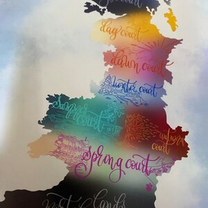 ACOTAR Map Digital Print / ACOTAR Print / ACOTAR Digital Art / Digital ...