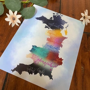 ACOTAR Map Digital Print / ACOTAR Print / ACOTAR Digital Art / Digital ...