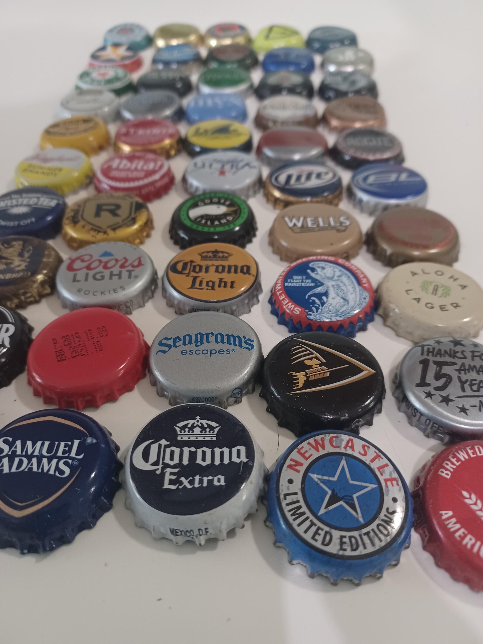 50 Different Bottle Caps, Variety Pack, Used Bottle Caps, Beer Bottle ...