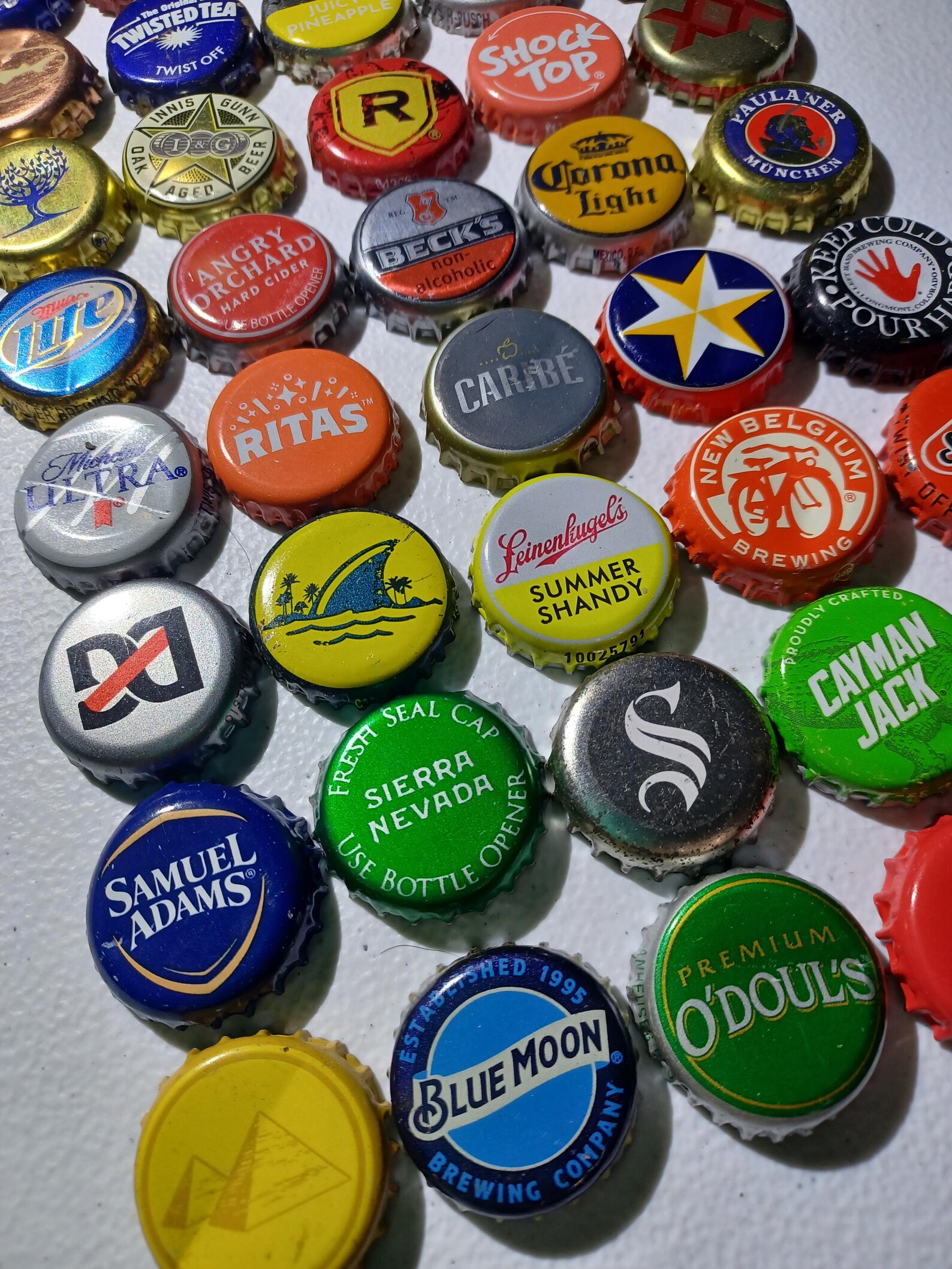 50 Different Bottle Caps, Variety Pack, Used Bottle Caps, Beer Bottle ...