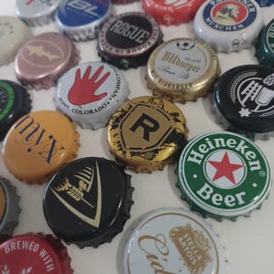 50 Different Bottle Caps, Variety Pack, Used Bottle Caps, Beer Bottle ...