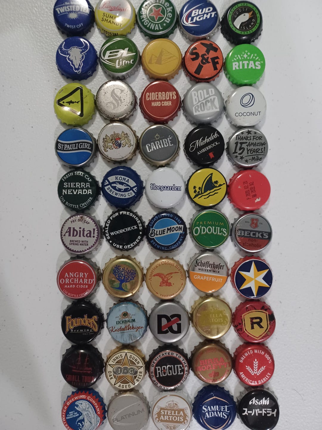50 Different Bottle Caps, Variety Pack, Used Bottle Caps, Beer Bottle ...
