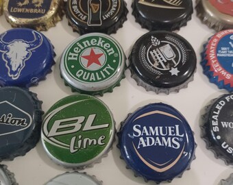 50 Different Bottle Caps, Variety Pack, Used Bottle Caps, Beer Bottle ...