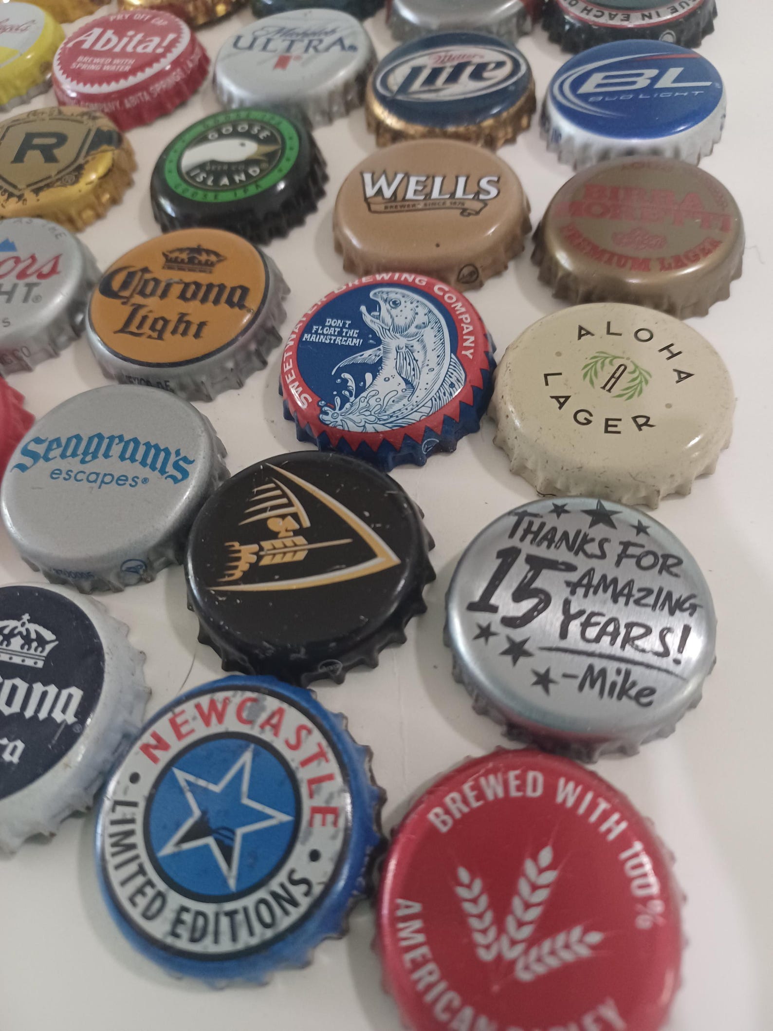 50 Different Bottle Caps, Variety Pack, Used Bottle Caps, Beer Bottle ...