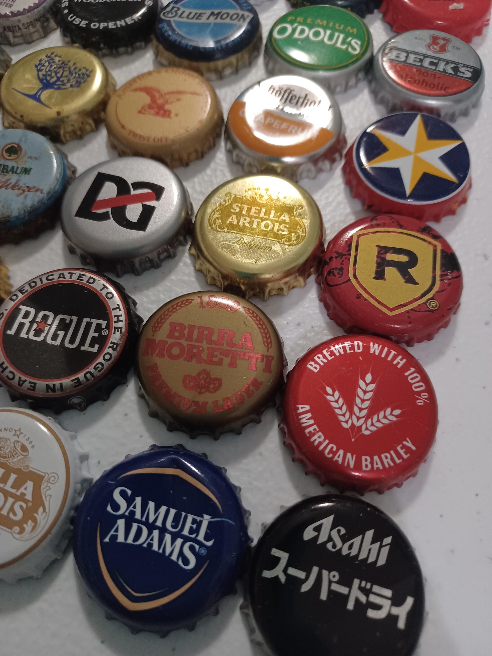 50 Different Bottle Caps, Variety Pack, Used Bottle Caps, Beer Bottle ...