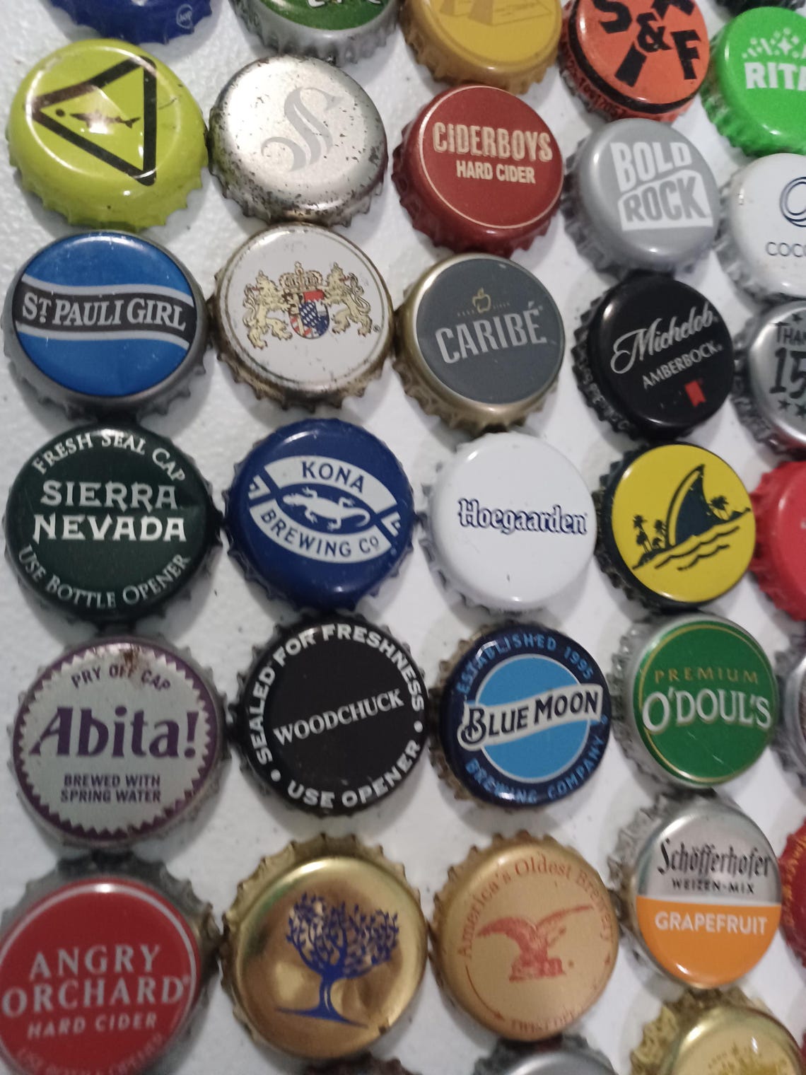 50 Different Bottle Caps, Variety Pack, Used Bottle Caps, Beer Bottle ...