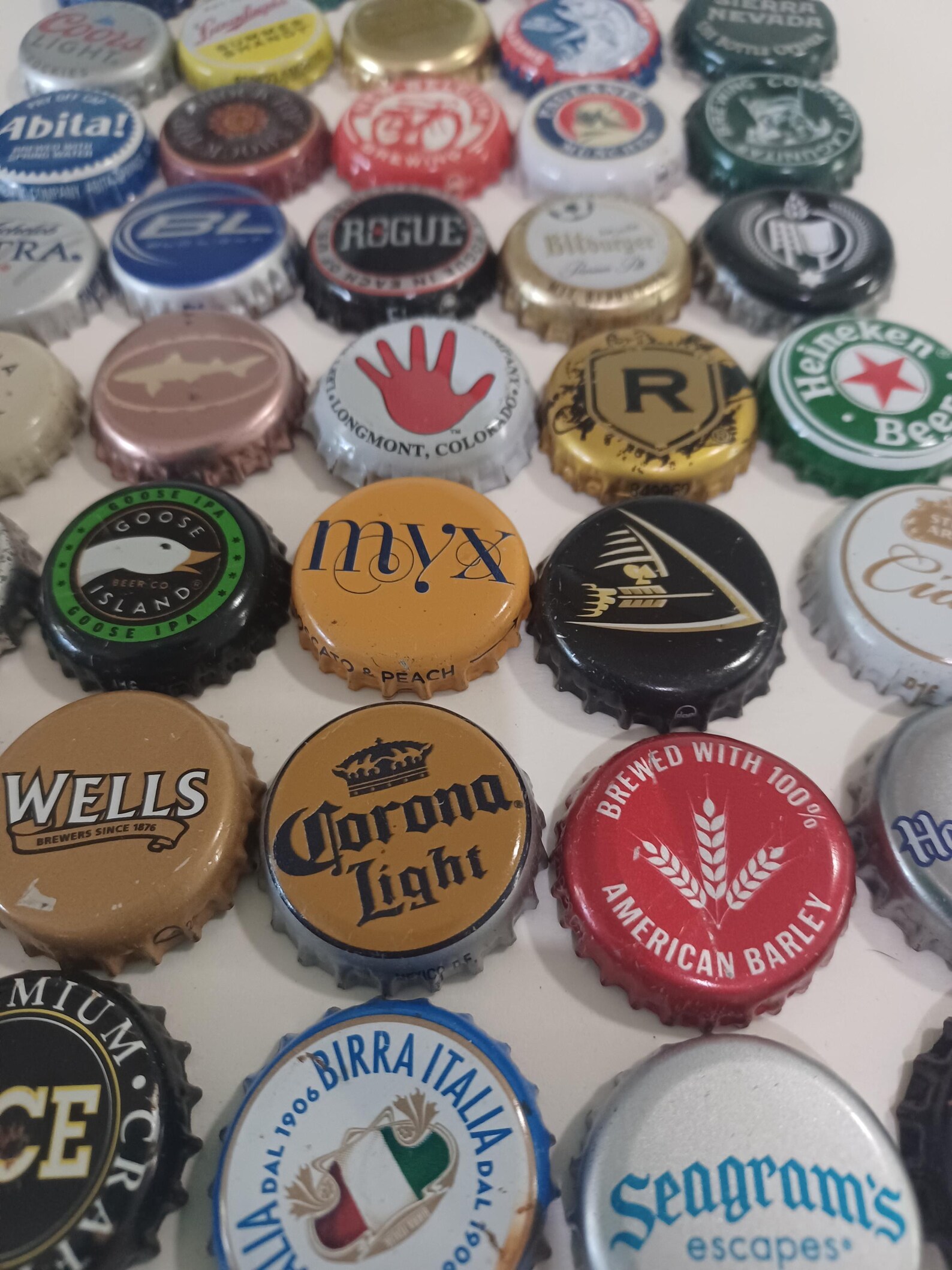 50 Different Bottle Caps, Variety Pack, Used Bottle Caps, Beer Bottle ...