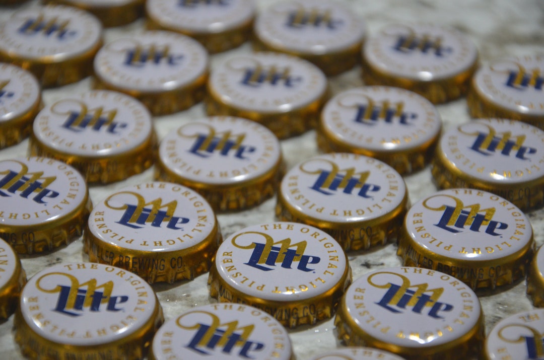 Bottle Caps, Miller Light 50 Pack, Used Bottle Caps, Beer Bottle Tops ...