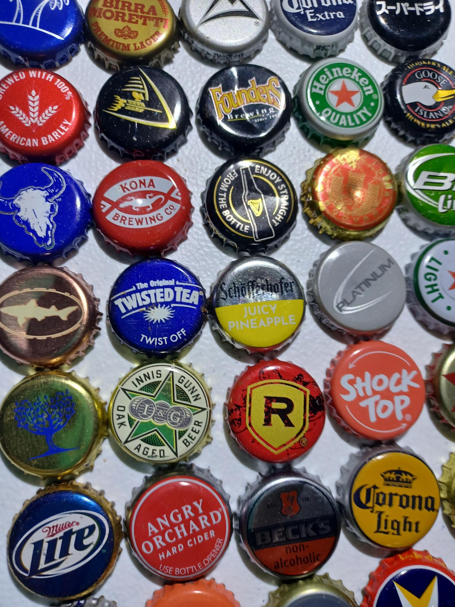 50 Different Bottle Caps, Variety Pack, Used Bottle Caps, Beer Bottle ...