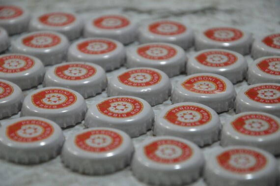 Bottle Caps Peroni 50 Pack Used Bottle Caps Beer Bottle | Etsy