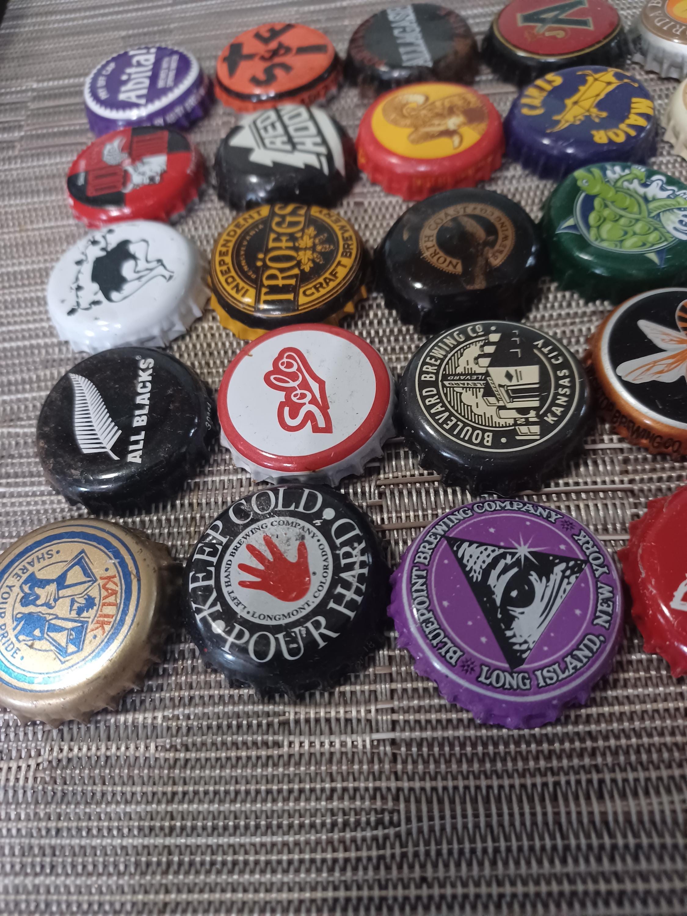 50 Different Bottle Caps, Variety Pack, Used Bottle Caps, Beer Bottle ...