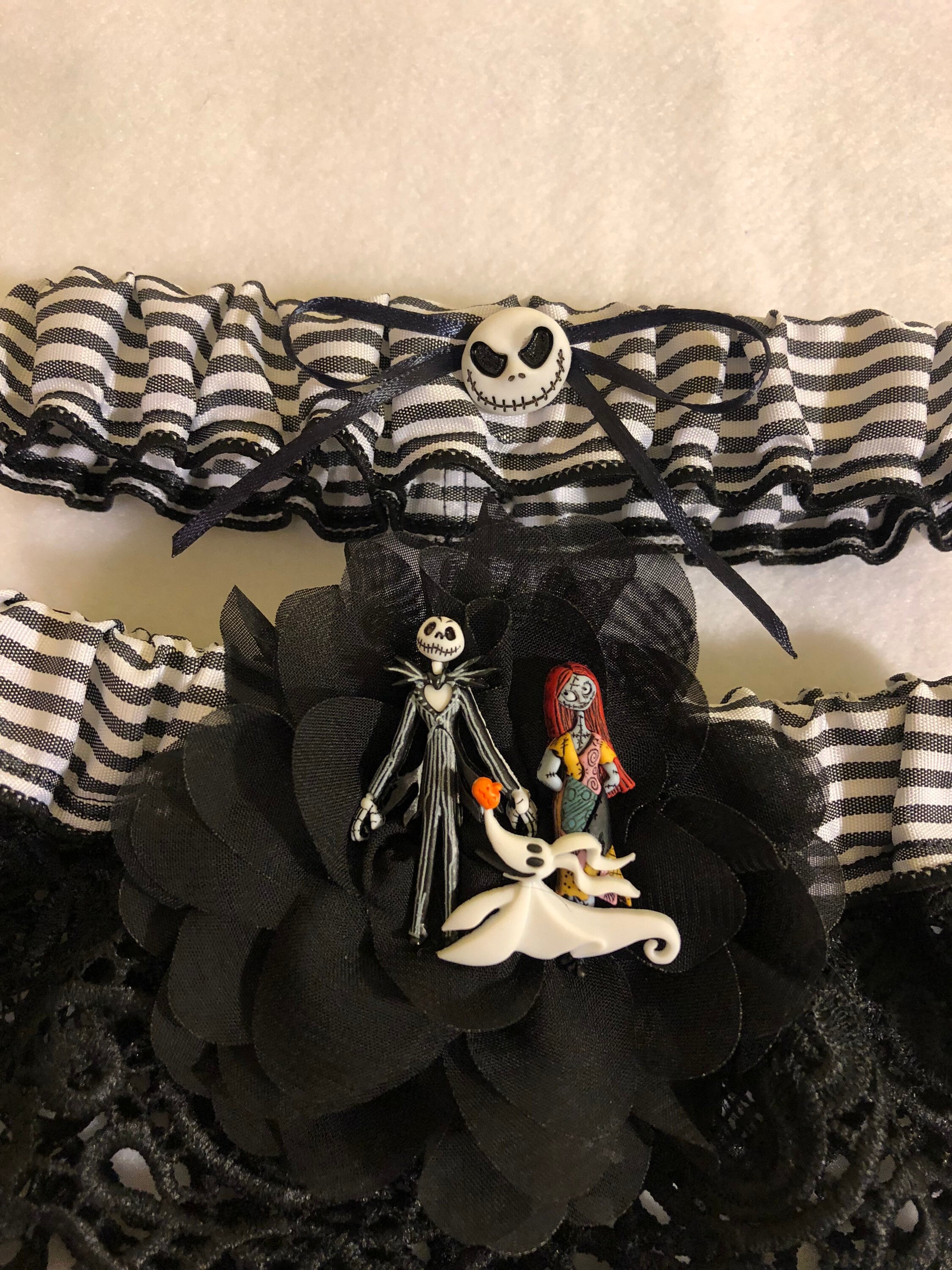 Nightmare Before Christmas Inspired Wedding Garter Set. Bridal - Etsy