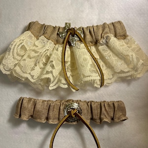 All is Texas in Burlap Custom Made to Order Garter Set – Rustic ...