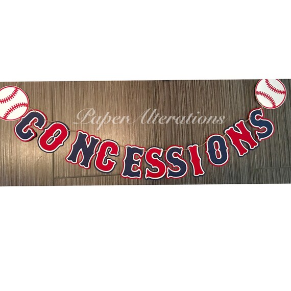 Baseball Concessions Banner | Etsy