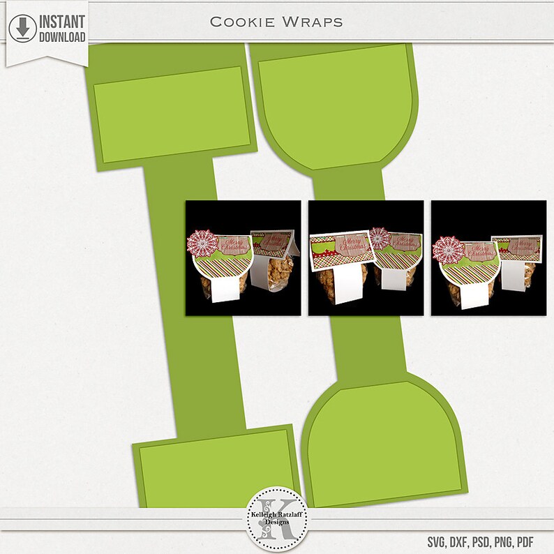 Cookie Wraps SVG, PSD, PDF + - Etsy
