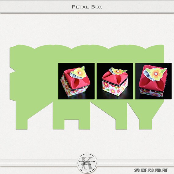 Petal Box SVG PSD PDF | Etsy